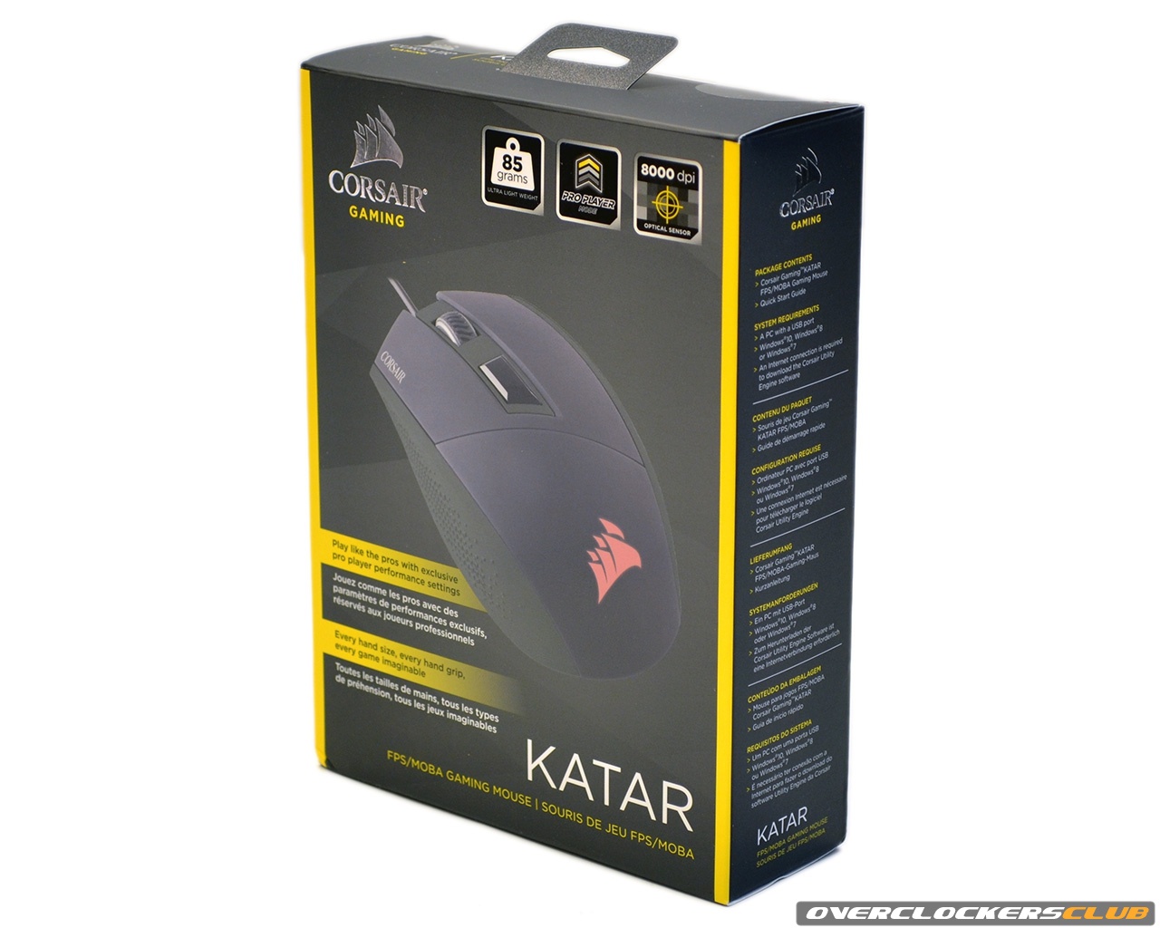 Corsair Katar Optical Gaming Mouse 8000 DPI Backlit Red CH-9000095-AP