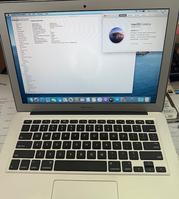 Apple MacBook Air 13-Inch A1466 EMC2599 Mid-2012 Core i5 4GB Ram 128GB ...