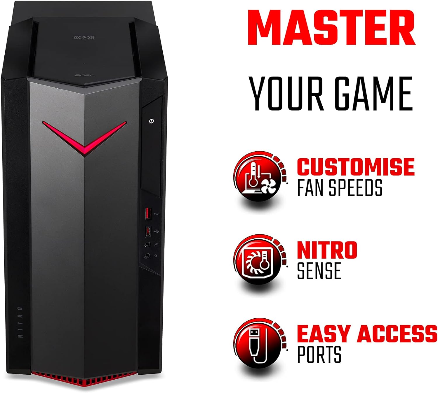 Acer Nitro N50-620 Tower PC Core i5 16GB DDR4 500GB NVMe SSD Quadro ...
