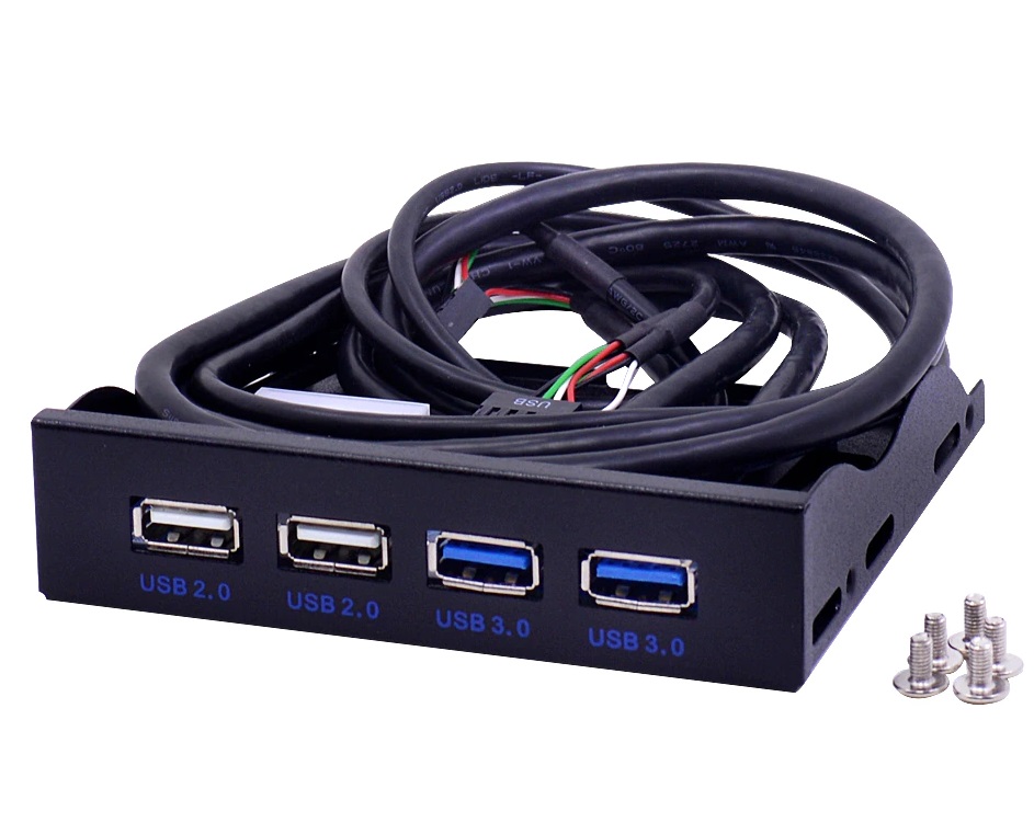 Generic 4 Ports USB 2.0 USB 3.0 Front Panel 3.5 inch Bay USB Hub